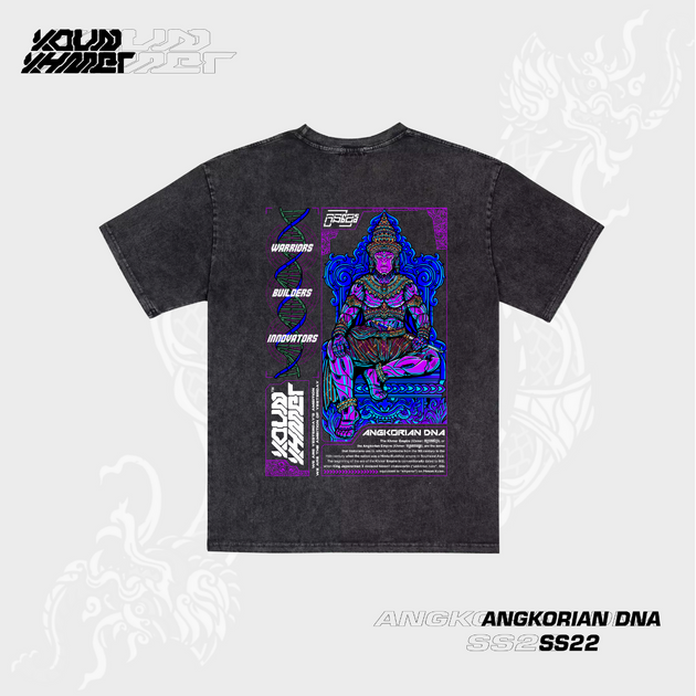 Angkorian DNA Snow Washed Tee | Koun Khmer Apparel